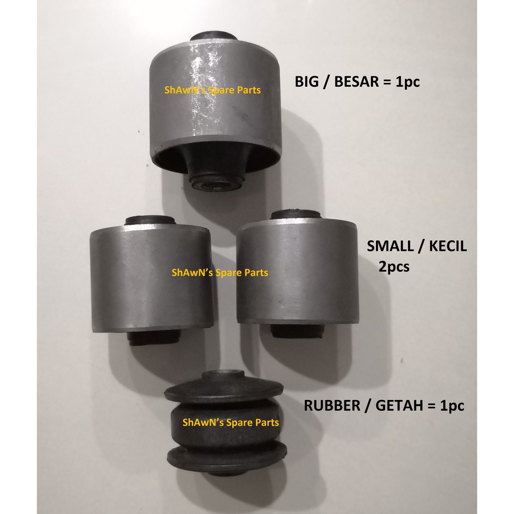 HIGH QUALITY Perodua Kelisa Kenari Rear Lower Arm Bush Set *** 1 Side ...