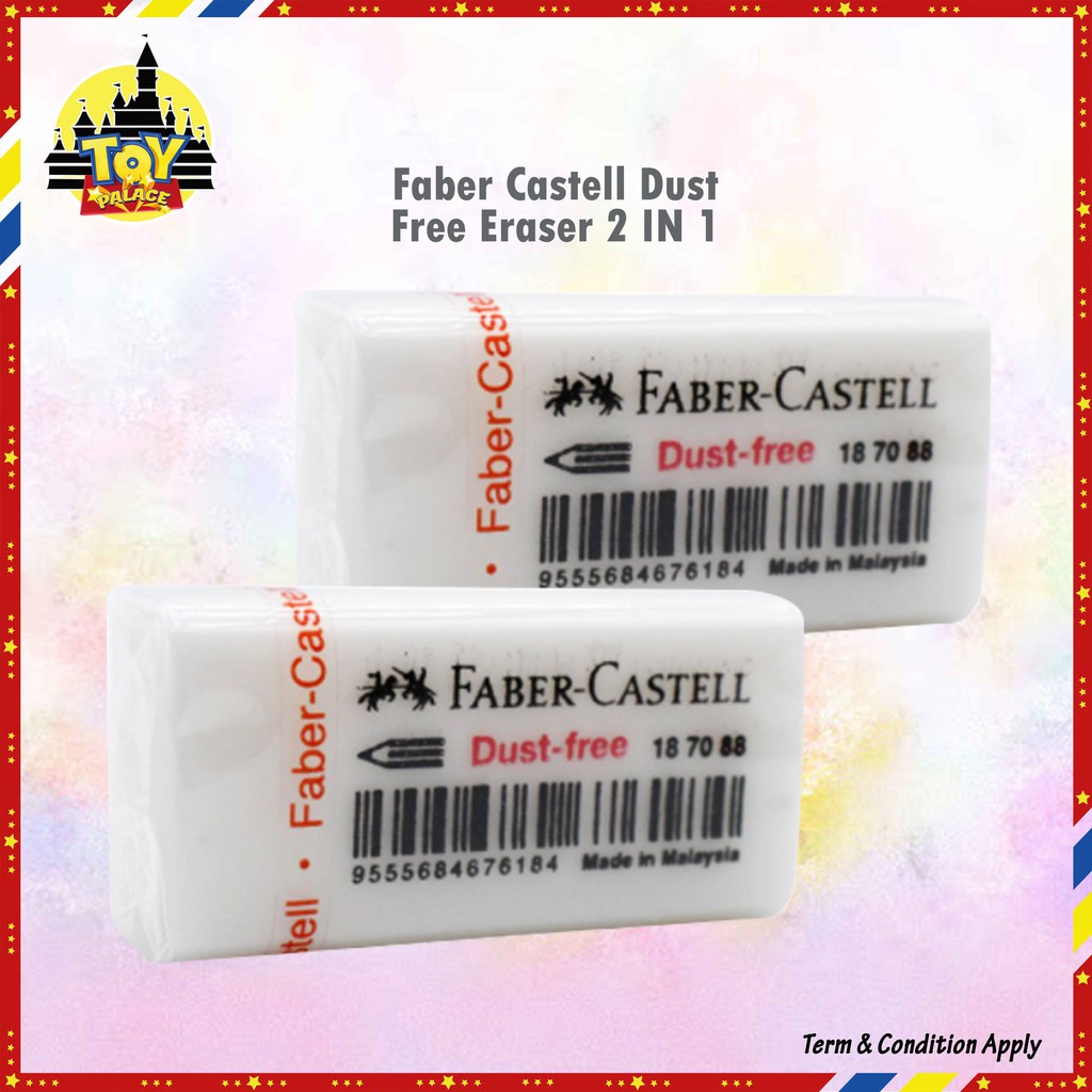 🇲🇾 Ready Stock 💕Good quality Faber Castell Dust Free Eraser 2 IN 1 ...