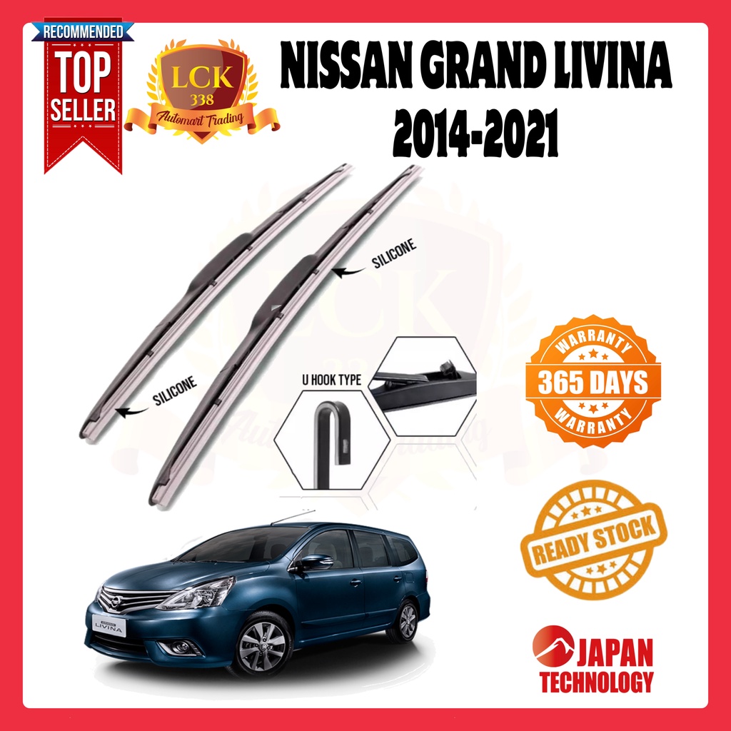 Ready Stock Nissan Grand Livina 2014 2022 Wiper Silicone Rubber 24