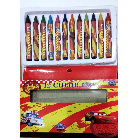 12 colors Disney Cars Semi-Jumbo Crayons/Color lootbag birthday party ...