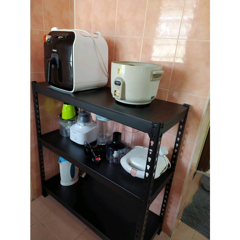 DIY Boltless Rack 3 Levels 3ft Height Steel Rack (Rak Besi) | Shopee ...