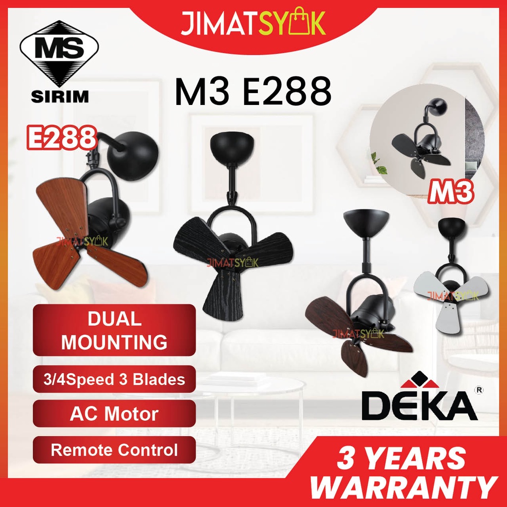 Deka Ceiling Wall Mount Fan M3 | Shelly Lighting