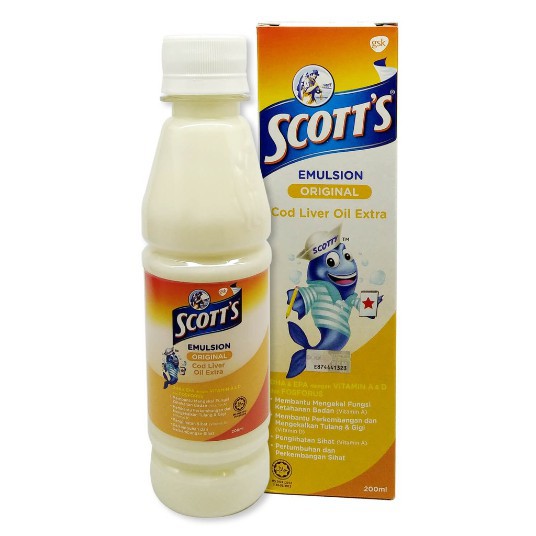 Scott's Emulsion Cod Liver Oil Extra (Original) (200ML/400ML) | Shopee ...