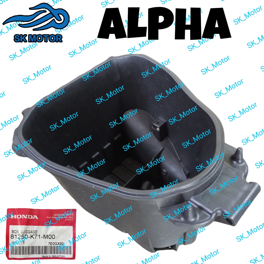 Honda WAVE ALPHA 110 CX V1 V2 Fi Original Luggage Box / Tool Box / Tong ...