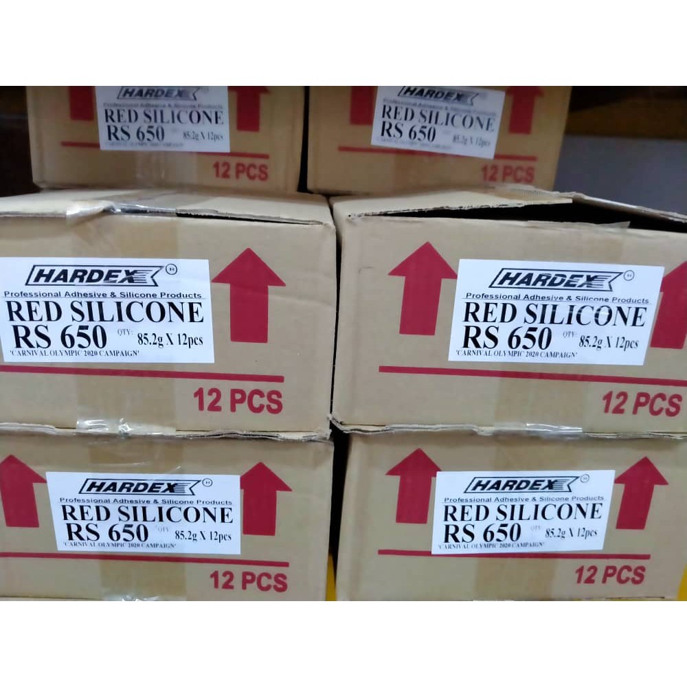 HARDEX RS650 Gasket gum 650'F RED GASKET MAKER SILICONE RTV 85.2g ...
