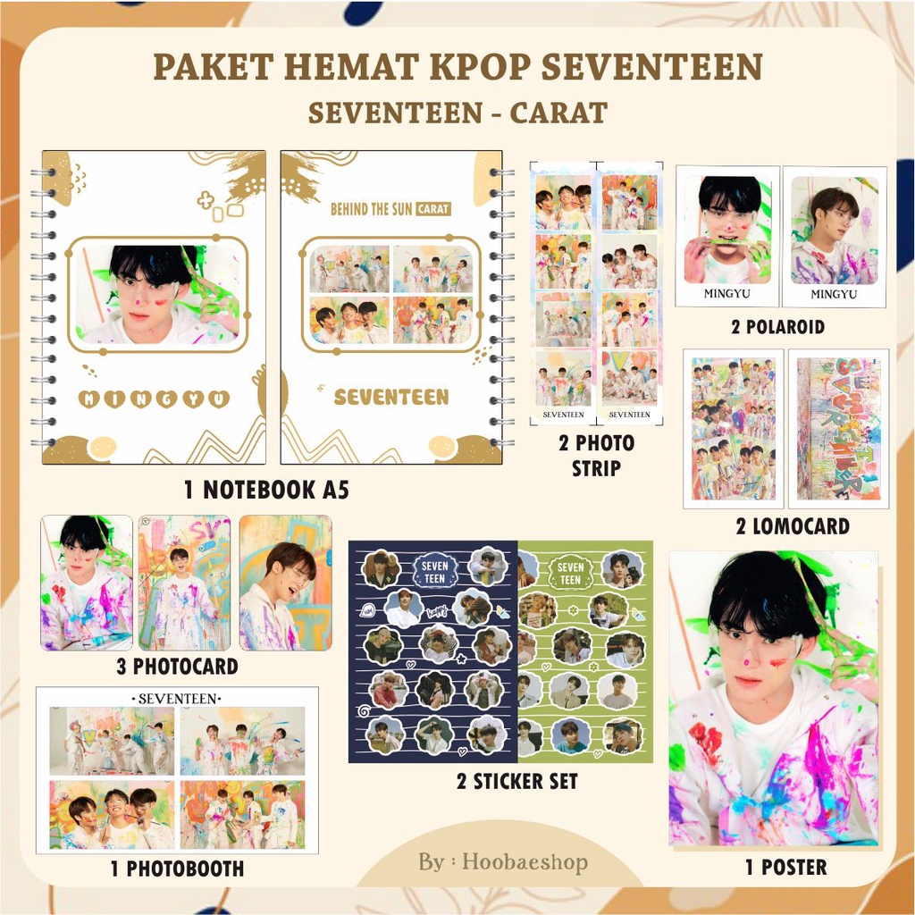 Seventeen NOTEBOOK SAVINGS PACKAGE - CARAT - FACE THE SUN | Shopee Malaysia