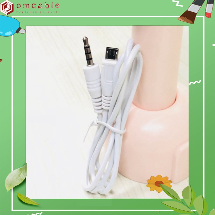 Micro usb to 3.5mm male jack audio cable 70cm white | Shopee Malaysia