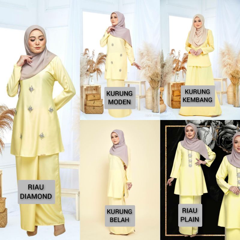 [NEW ARRIVAL] KURUNG RIAU DIAMOND/KURUNG MODEN DIAMOND IN LIGHT YELLOW ...