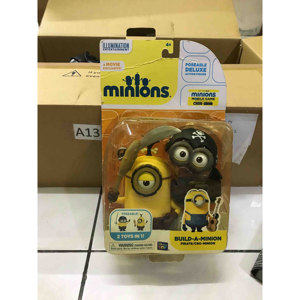Thinkway Toys Illumination Minions Posable Deluxe Pirate/CRO-Minion NEW ...