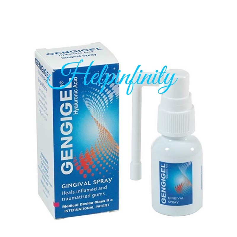 Gengigel Hyaluronic Acid Gengival Spray 20ml to Relieve Sore Gums Mouth ...
