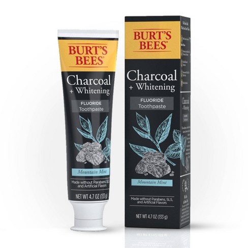 Burt's Bees, Charcoal +Whitening, Fluoride Toothpaste, Mountain Mint ...
