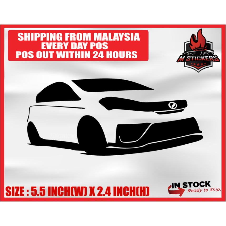[M STICKERS] MYVI NEW GENERATION 3RD VECTOR CAR STICKER | Shopee Malaysia