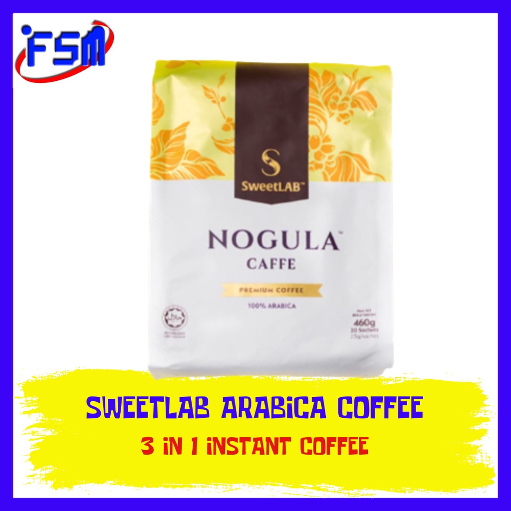 SweetLAB Nogula Caffe 100% Arabica 3 in 1 Kopi Segera (23gx20 sachet ...