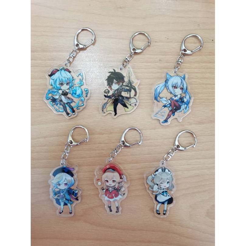 Qiqi Genshin Impact Fanart Anime RPG Gacha Game Mihoyo Acrylic Keychain ...