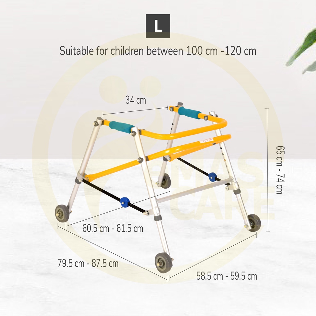 Reverse Child Walker Gait Trainer Posterior Walker Tongkat Beroda Untuk ...