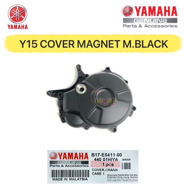 YAMAHA Y15 YSUKU V1 / V2 COVER MAGNET MATT BLACK 100% ORIGINAL HLY (B17-E5411-00) | Shopee Malaysia