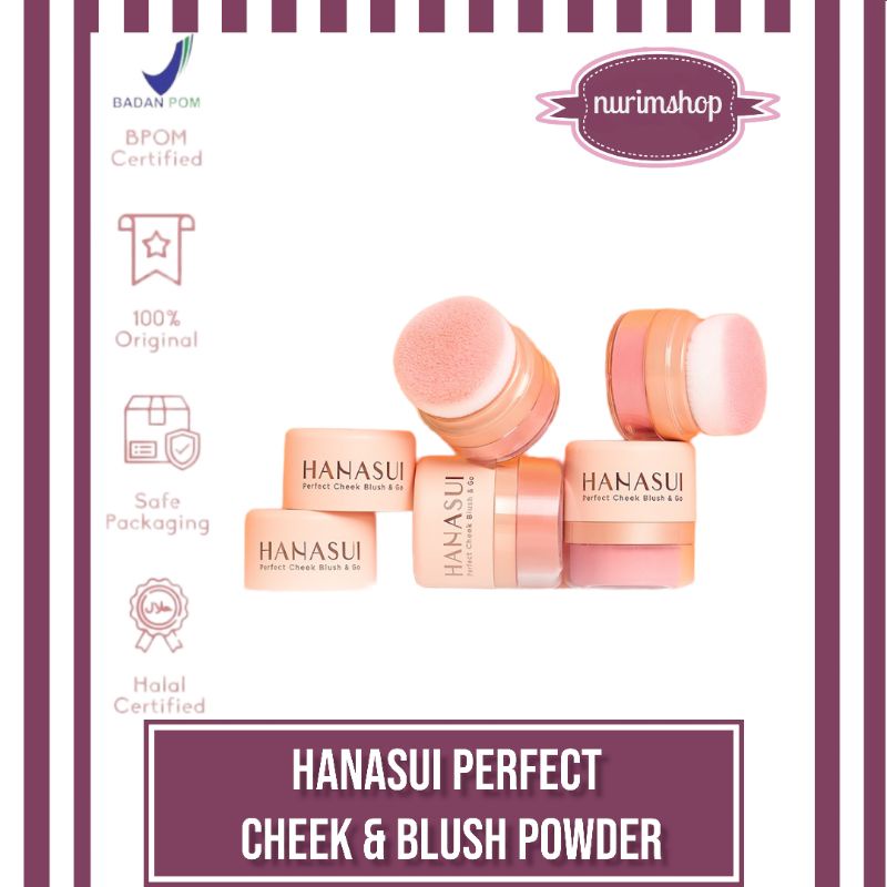 Hanasui Perfect Cheek Blush & Go Powder (PINK & PEACH) | Shopee Malaysia