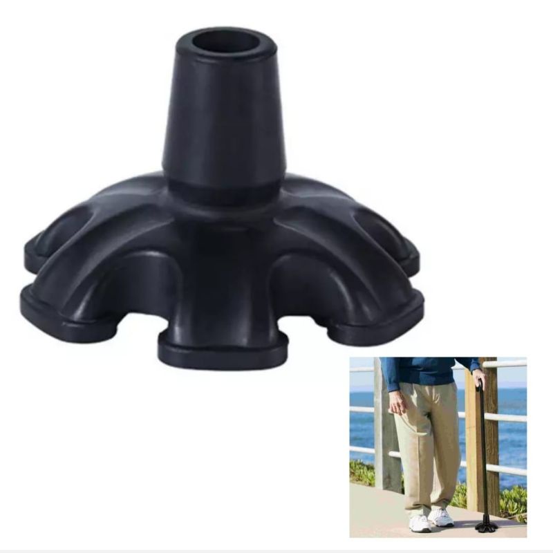 Cane Tips replacement cane foot pad heavy duty rubber self standing 6 ...