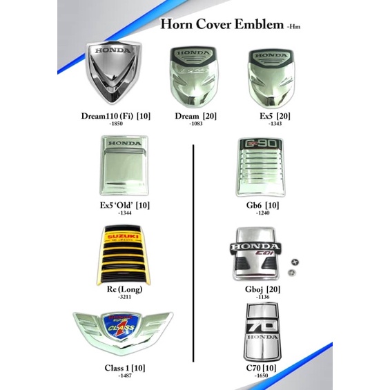 Horn cover Logo emblem Ex5 /Dream /Dream110 fi /GB6 Fame /Gbo J/Class 1 ...