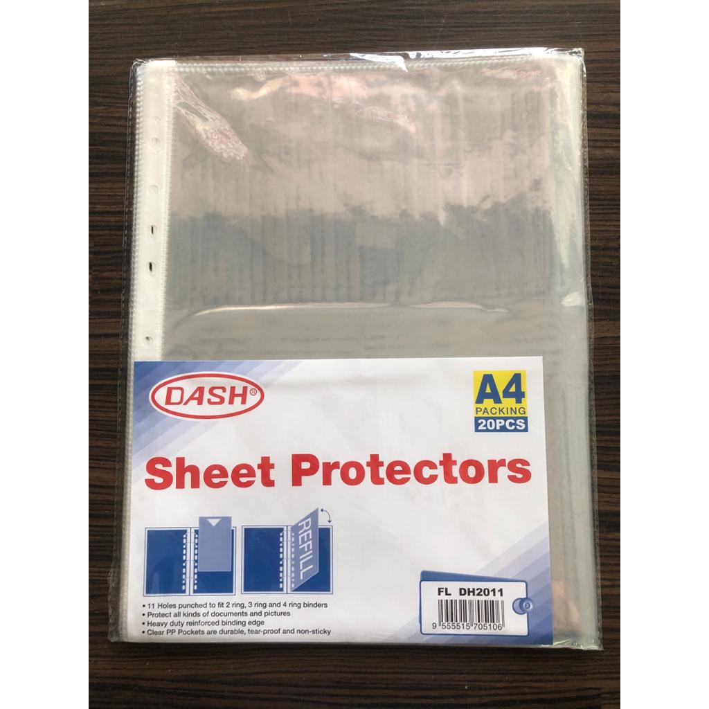 DASH A4 SHEET PROTECTOR - THICK ( 20 SHEETS ) | Shopee Malaysia