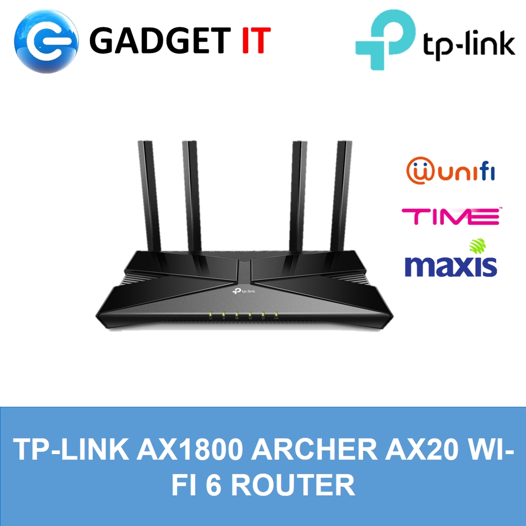TP-LINK ARCHER AX20 / AX23 AX1800 DUAL-BAND WIFI 6 ROUTER (RT-TPL ...
