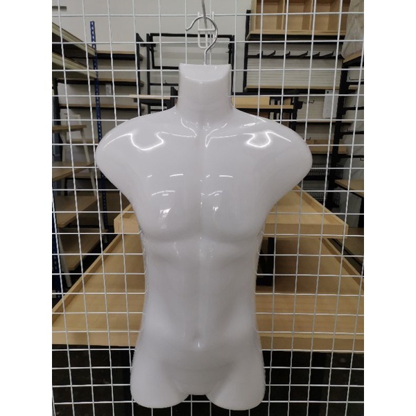 Hanging Mannequin Male Plastic Half Body Hanging Mannequin | Shopee ...