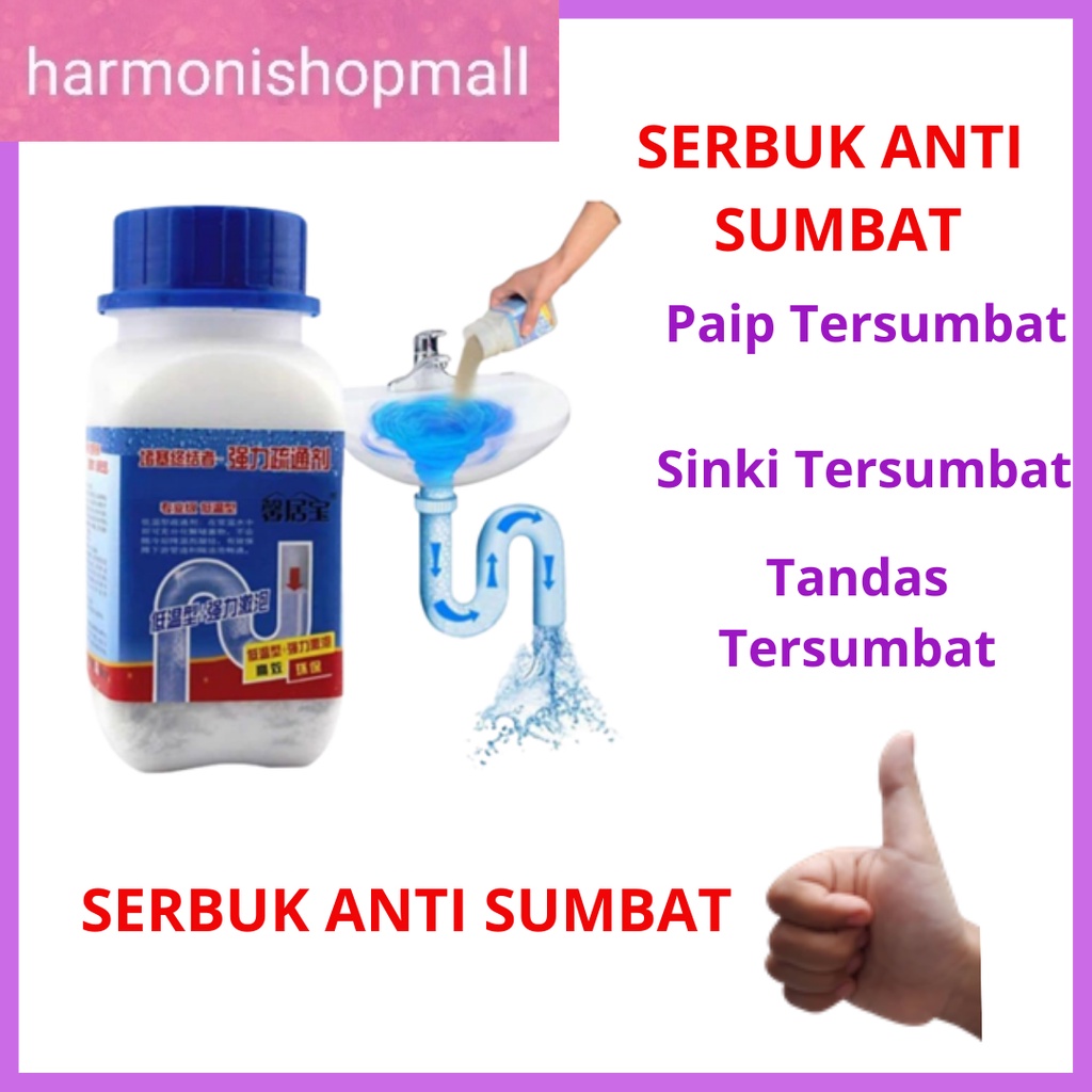 Serbuk Anti Sumbat Sinki / Tandas Powerful Clog Remover | Shopee Malaysia