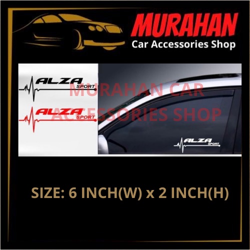 [READY STOCK] High Grade Alza Heart Car Sticker Kereta Sticker Perodua ...