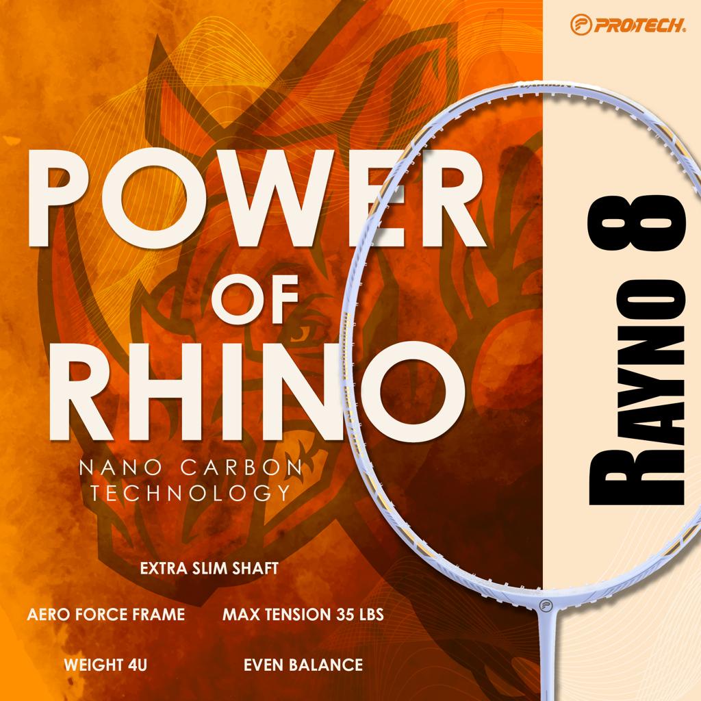 Protech RAYNO 8 (4U)(MAX 35LBS)(100% ORIGINAL) Badminton Racket ...