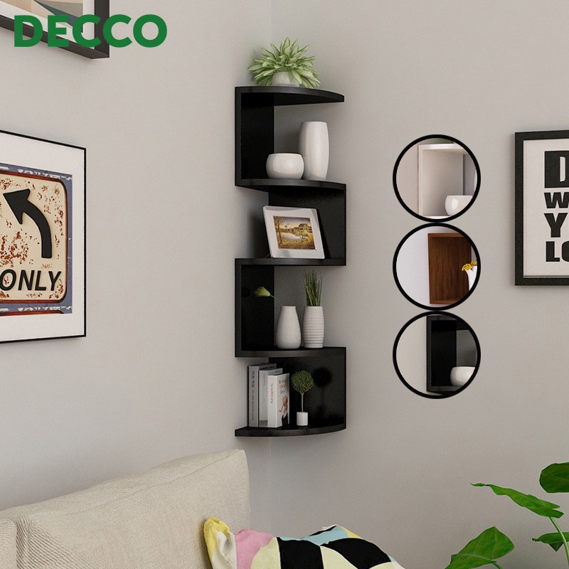Decco Wall Shelf Creative Lattice Shelf Wall Corner Shelf Wall ...
