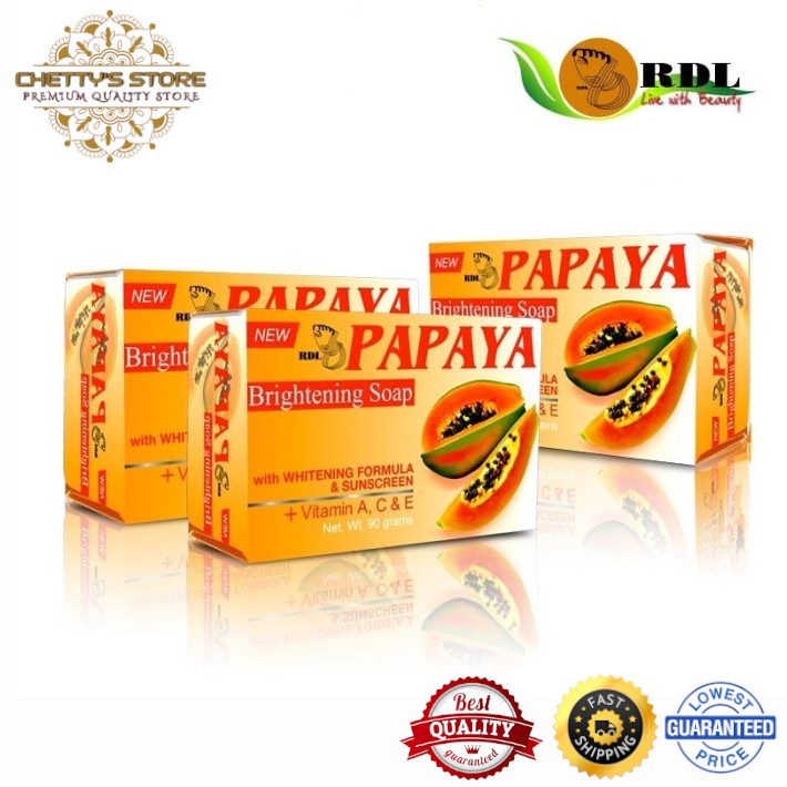 (NEW STOCK) ORIGINAL NEW RDL PAPAYA WHITENING SOAP / SABUN BETIK (135 g ...