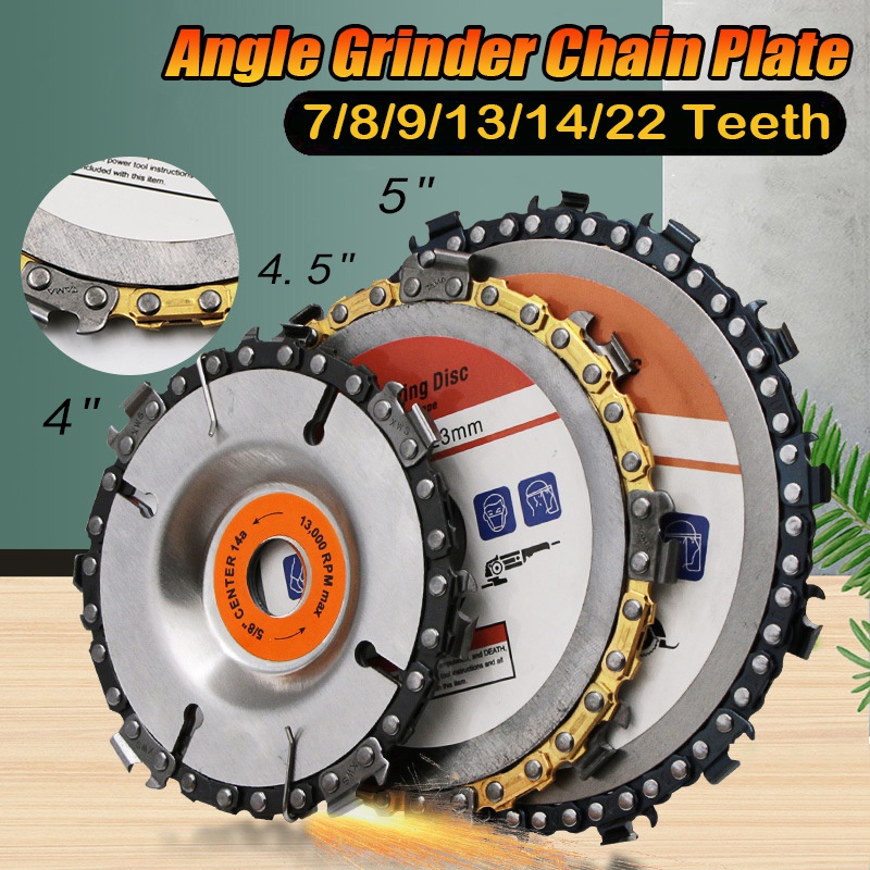 1Pc 4/4.5/5 inch Grinder Chain Disc Wood Carving Disc Woodworking Chain ...