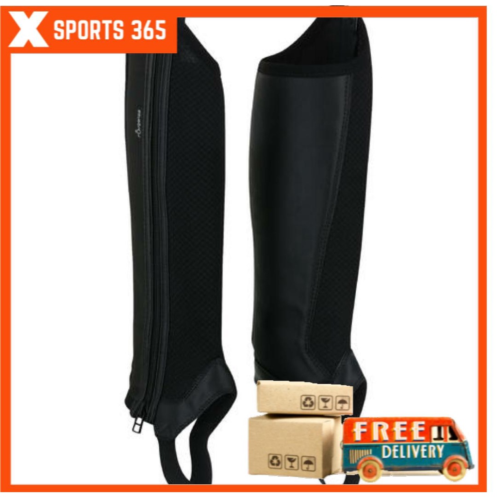 Fouganza Mesh Adult Horse Riding Half Chaps 100 Black | Shopee Malaysia