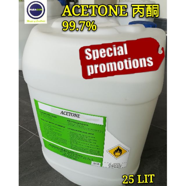 ACETONE 99.7%, 25 LIT 丙酮 | Shopee Malaysia