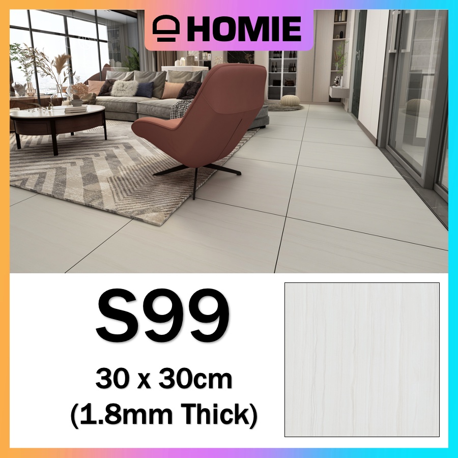 [54PCS PER BOX] Vinyl Flooring Floor Sticker Vinyl Jubin Lantai Mozek ...