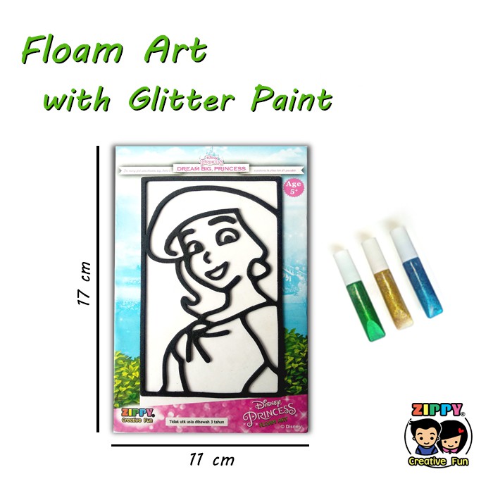 Coloring (Foam Art With Glitter Paint Princess) DIY Educational Toy ...