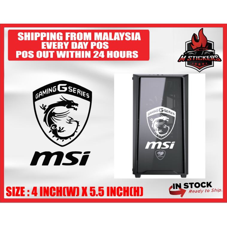 [M STICKERS] MSI GAMING PC CASE STICKER | Shopee Malaysia