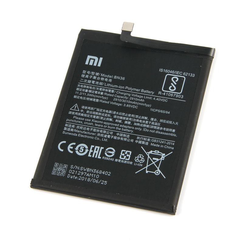 REDMI 6X / XIAOMI A2 M1804D2SG BN36 BATTERY BATERI 3010MAH | Shopee ...