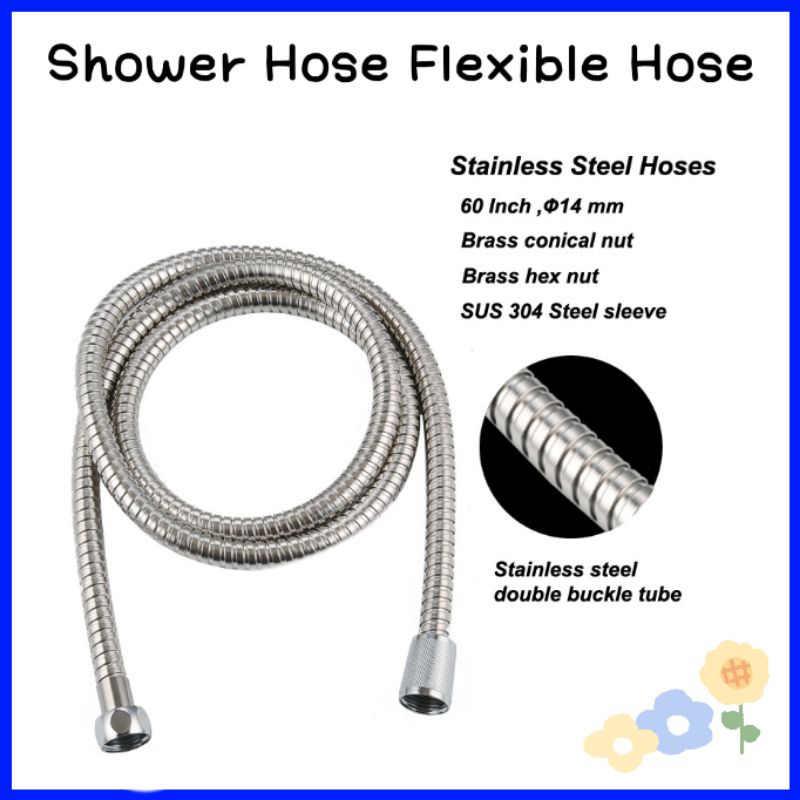 1.5M Flexible Hose Shower Hose Stainless Steel Shower Hose | Shopee ...