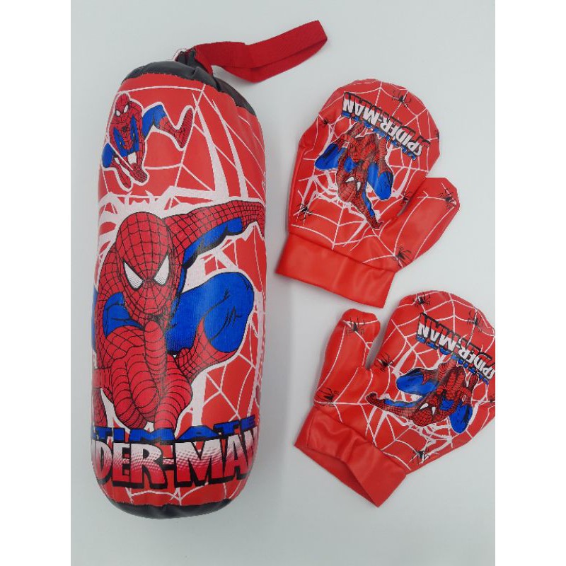 Spiderman Boxing Punching Bag Set For Kid With Boxing Gloves Boxing Set ...