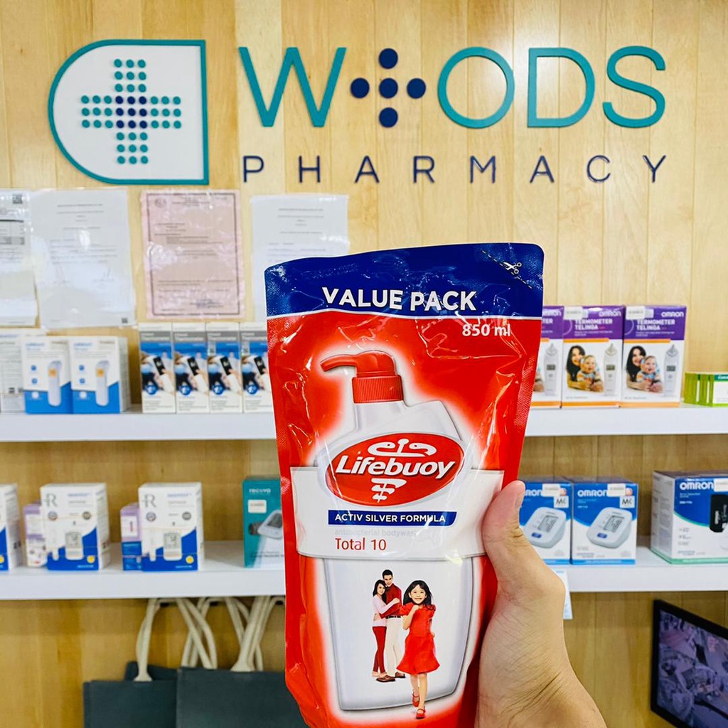 WOODS PHARMACY LIFEBUOY ANTIBACTERIAL BODY WASH REFILL PACK 850ML ...