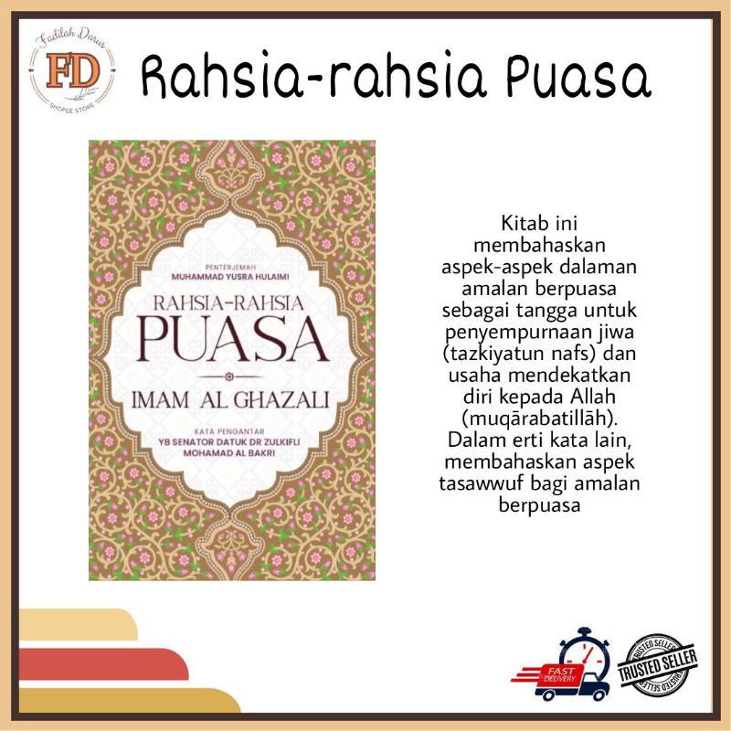 PUASA - Rahsia-rahsia Puasa ( Imam Al-Ghazali ) | Shopee Malaysia
