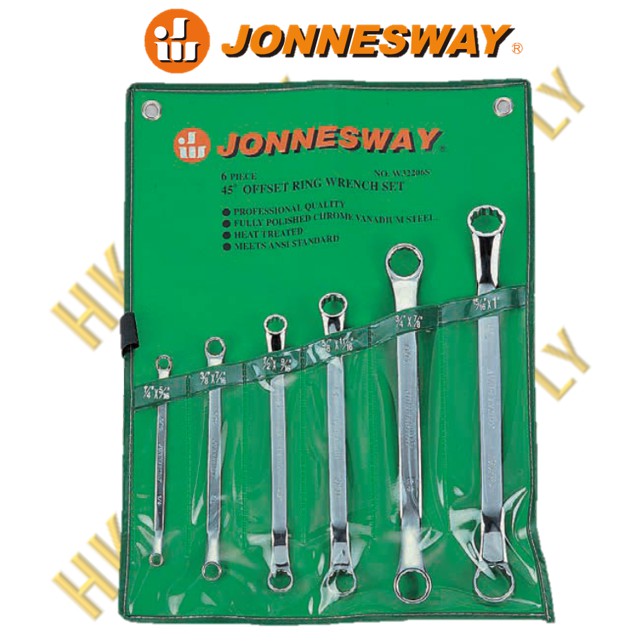 JONNESWAY 6PCS 45° OFFSET RING WRENCH SET (SAE) | Shopee Malaysia