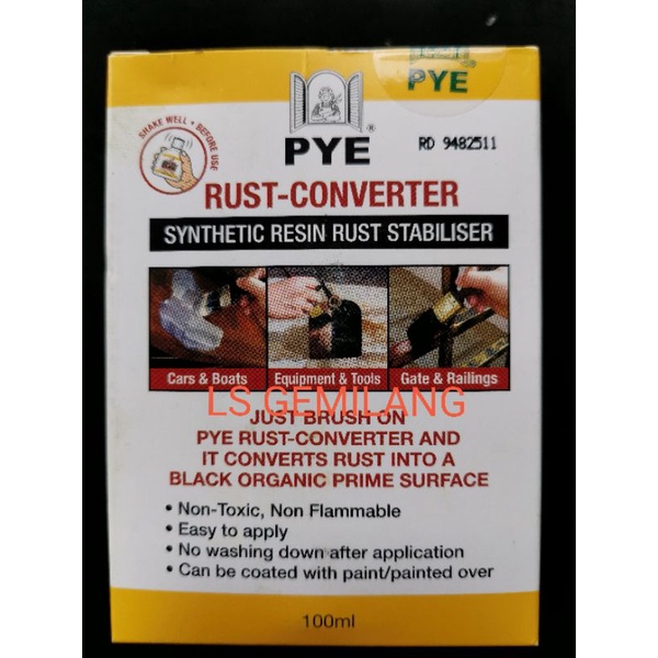 ORIGINAL PYE Rust Converter SYNTHETIC RESIN RUSH STABILISER (Penukar ...