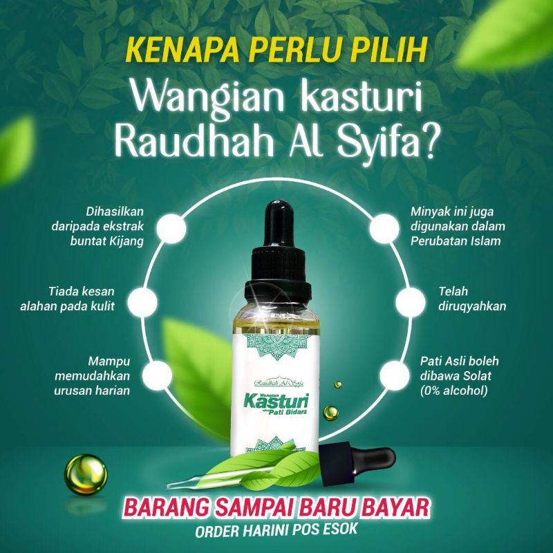 Kasturi Kijang Aura terapi Collagen Minyak Massage Bidara Syifa Wangian ...