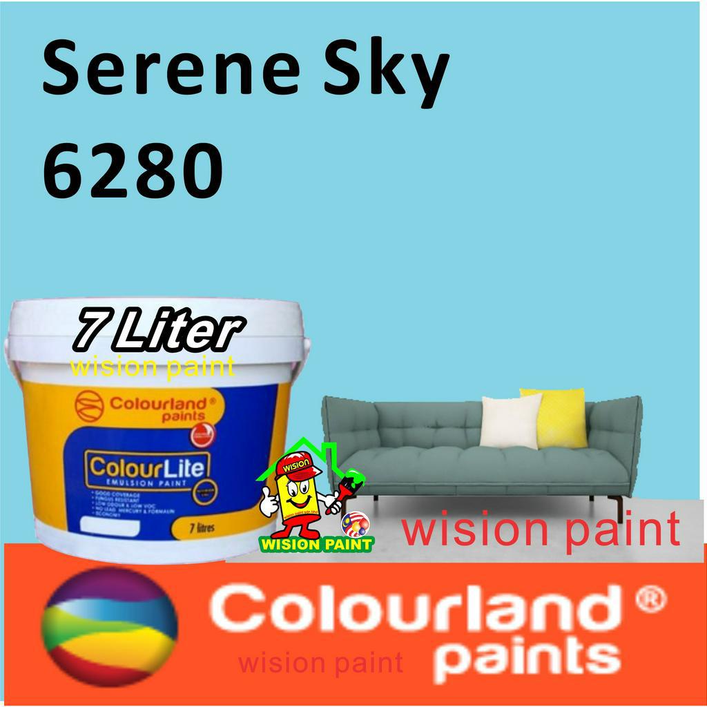 *📌CL6280 SERENE SKY📌* ( 7L ColourLite ) Colourland Paint Interior ...