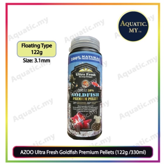 (122g) Azoo Ultra Fresh Goldfish Premium Pellets | Shopee Malaysia