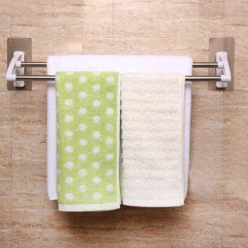 Stick Wall Foldable Bathroom Hanger Rack (500g) | Shopee Malaysia