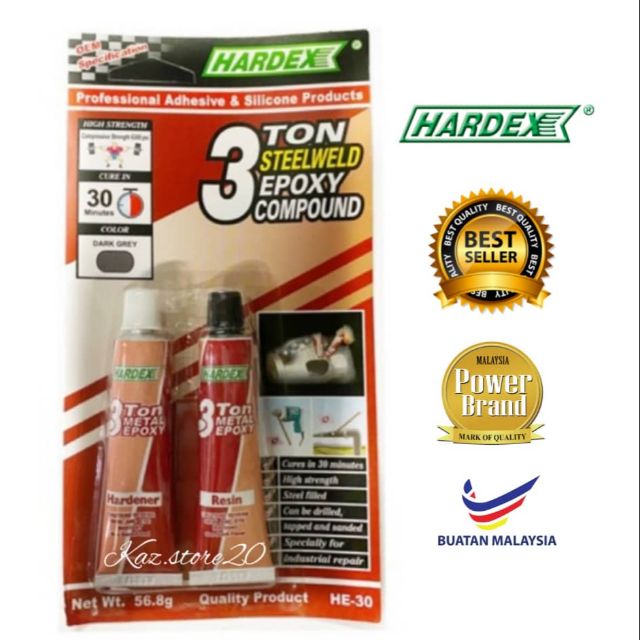 HE-30 Hardex Gam Gum 3 Ton Steelweld Epoxy Compound | Shopee Malaysia