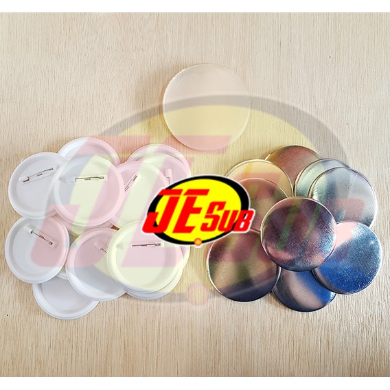 58mm Bahan Button Badge Kosong | 58mm Button Badge Pin | Safety Pin ...